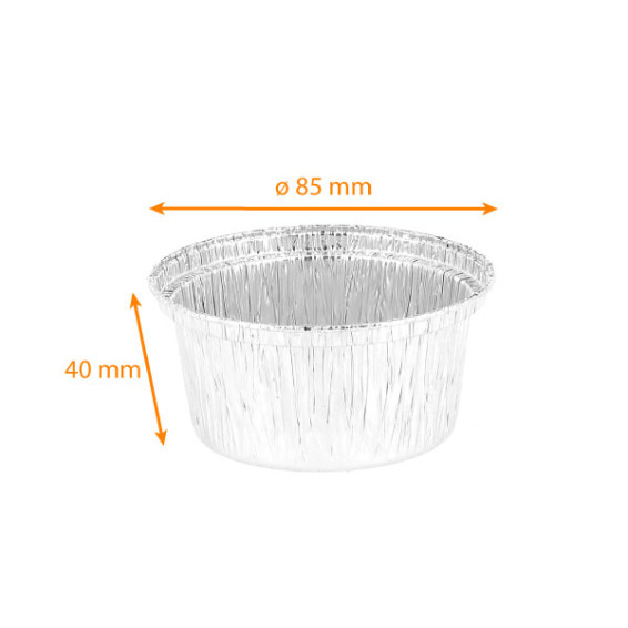 Cubo de aluminio barato también conocido como ramekin desechable